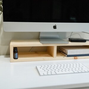 Solid Wood Monitor Stand - Etsy