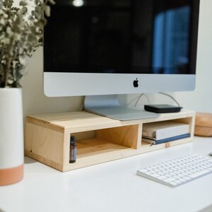 Solid Wood Monitor Stand - Etsy