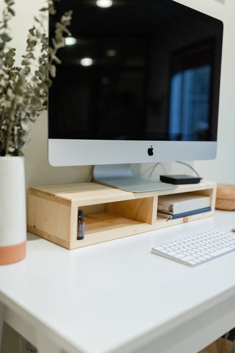 Solid Wood Monitor Stand - Etsy
