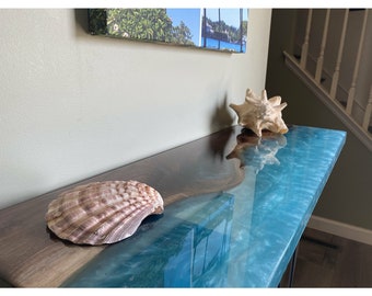 Walnut Epoxy Table - Etsy