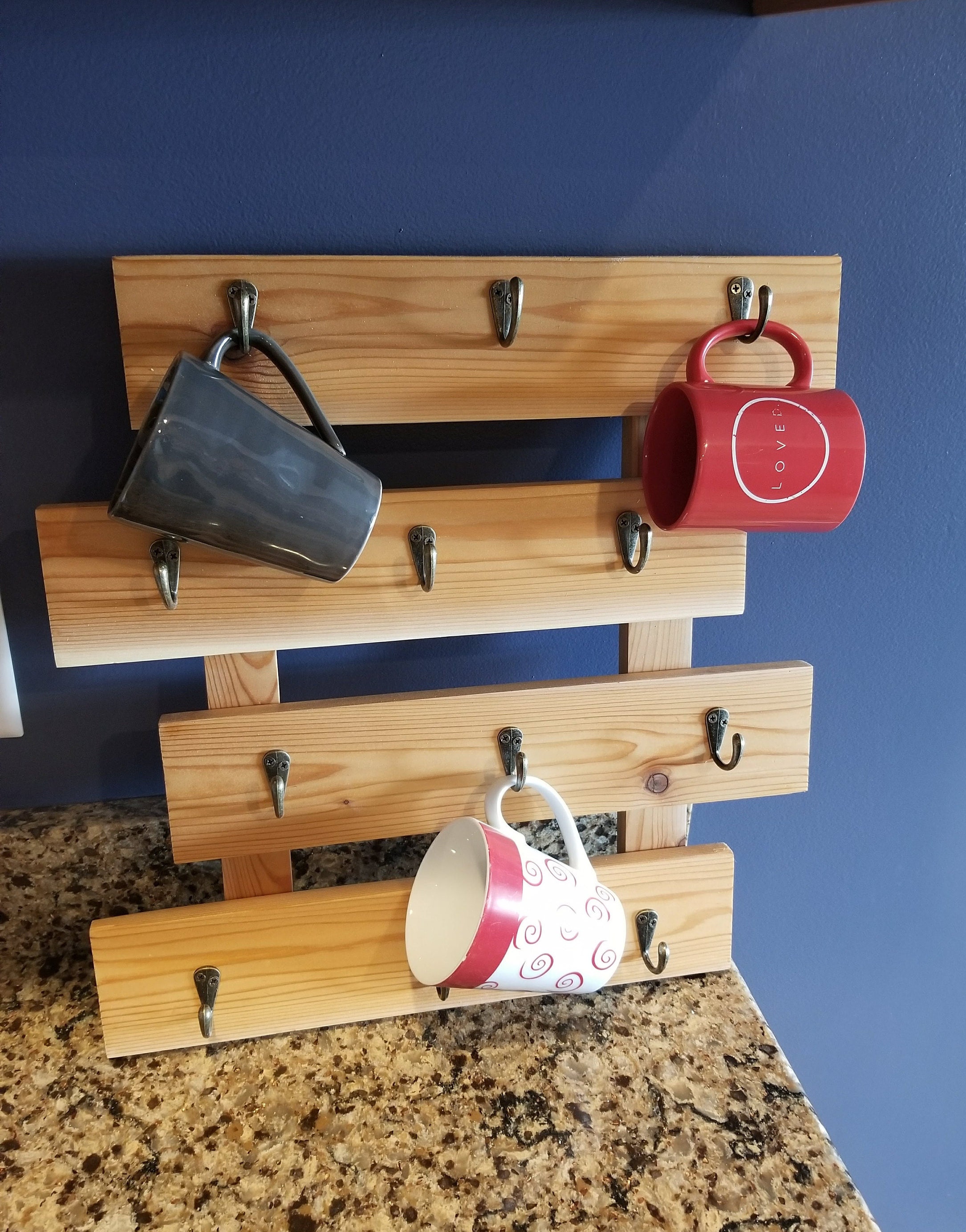 Cedar Coffee & Tea Mug Rack - Etsy