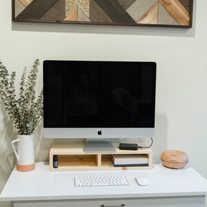 Solid Wood Monitor Stand - Etsy