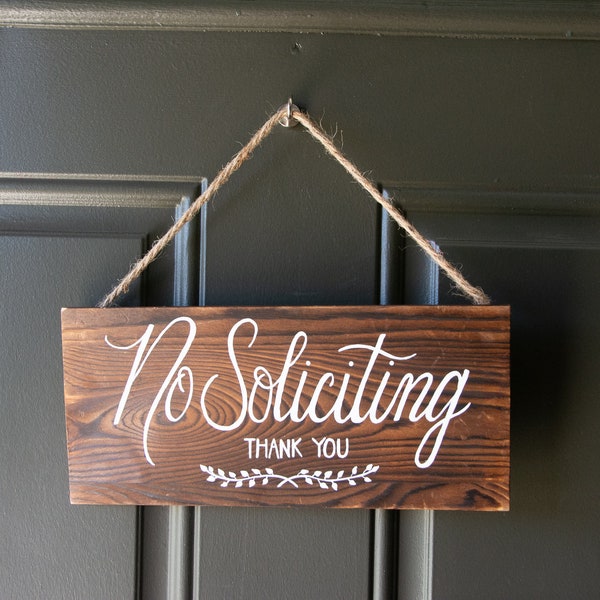 Hanging Thank You No Solicitation Sign - Etsy