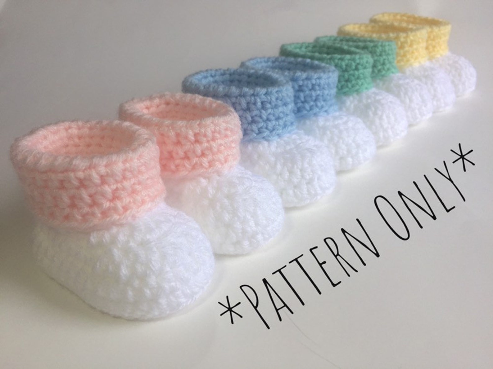 Cuffed Baby Booties Crochet Pattern Baby Booties Crochet - Etsy