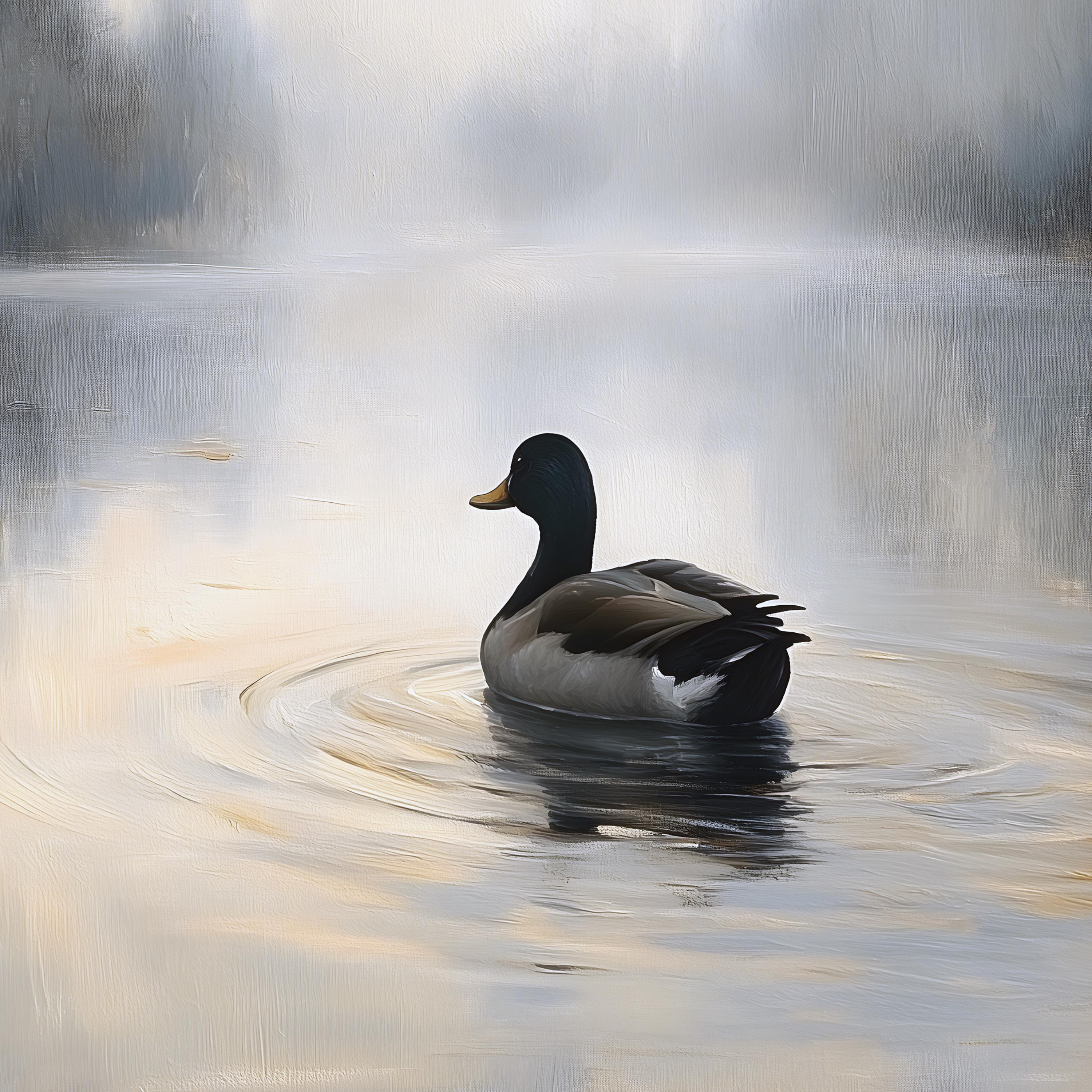 Duck on the Lake | Nature Wall Art, Digital Download, Rustic Home Decor ...