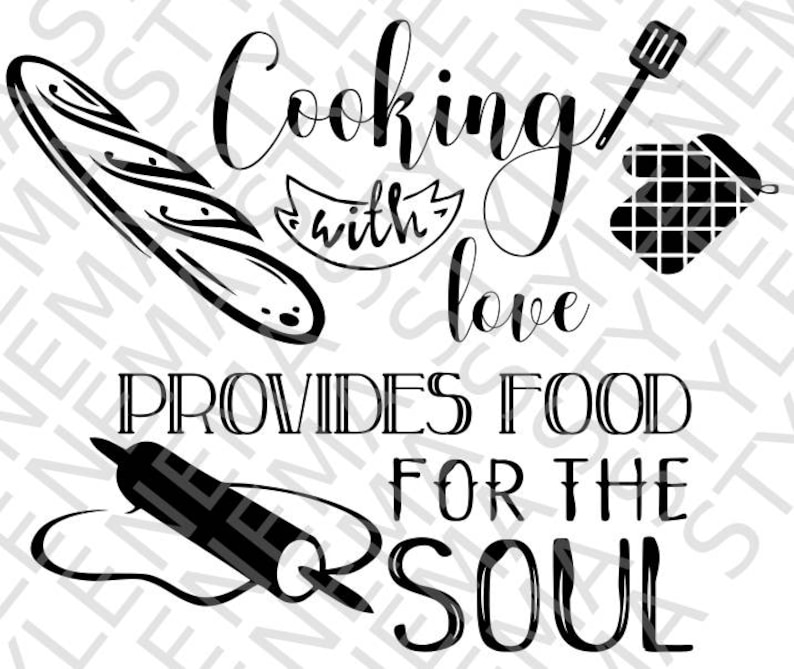 Cooking With Love Provides Food for the Soul SVG PNG - Etsy
