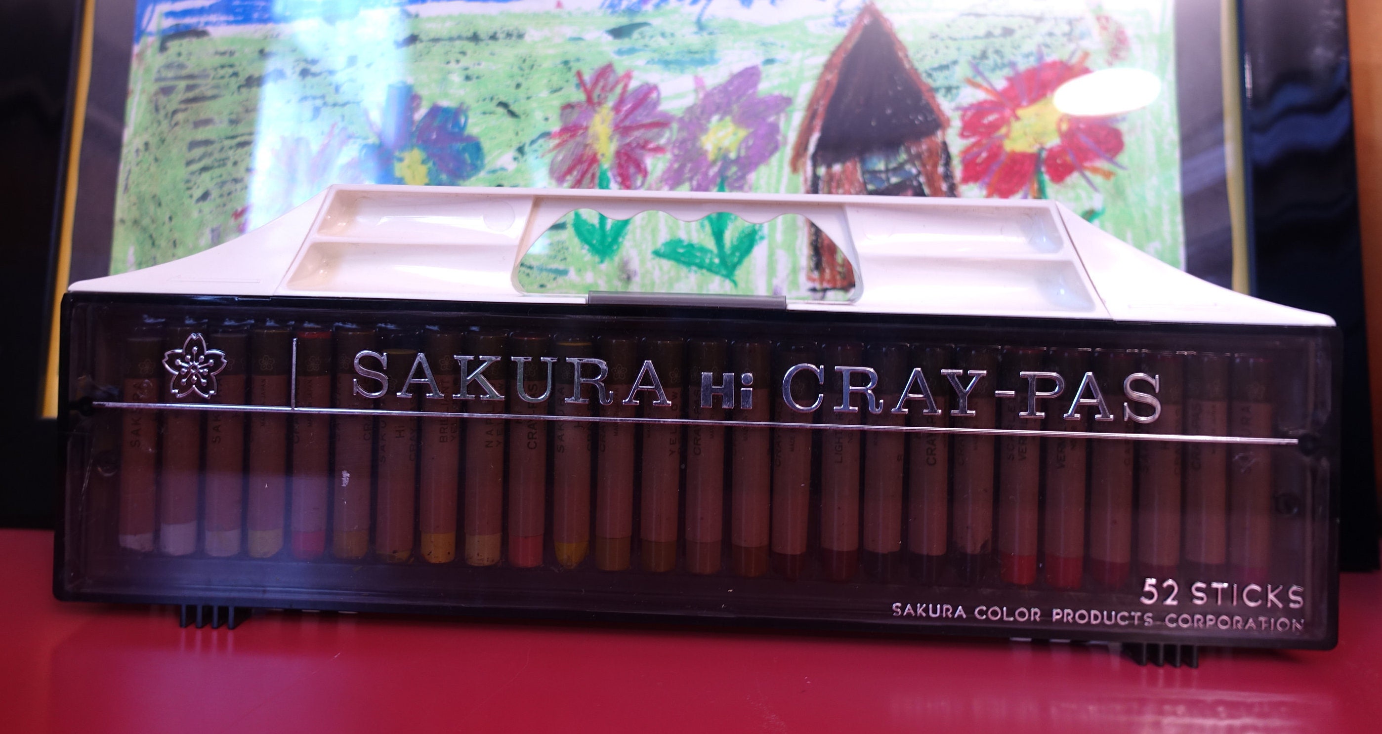 Vintage Sakura Hi Cray-pas Set of 52 in Mod Plastic Carry Case Circa ...