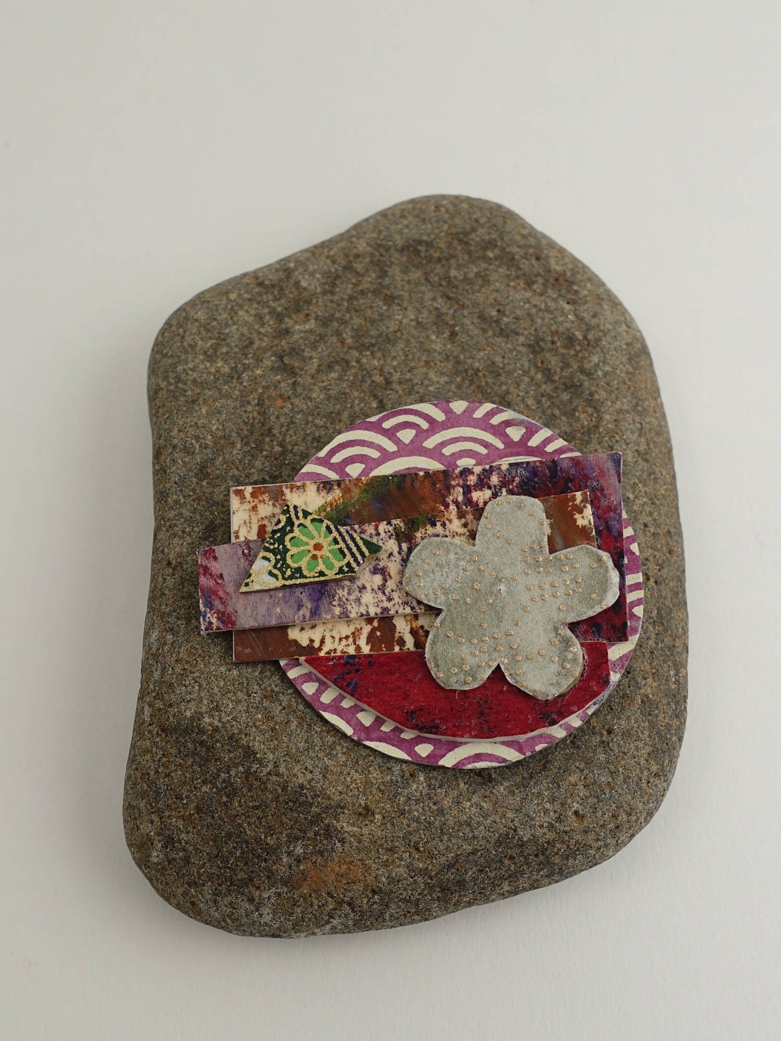 Collage Pin #5 Paper Art to Wear - Etsy