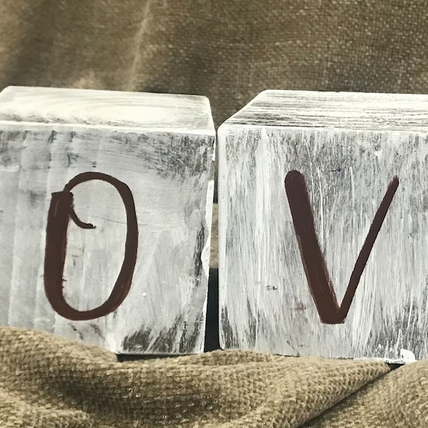 Wooden Love Blocks - Etsy