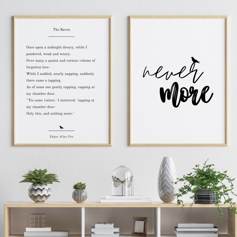 The Raven Bundle | Halloween Poster Prints | 2 Colors | Digital ...