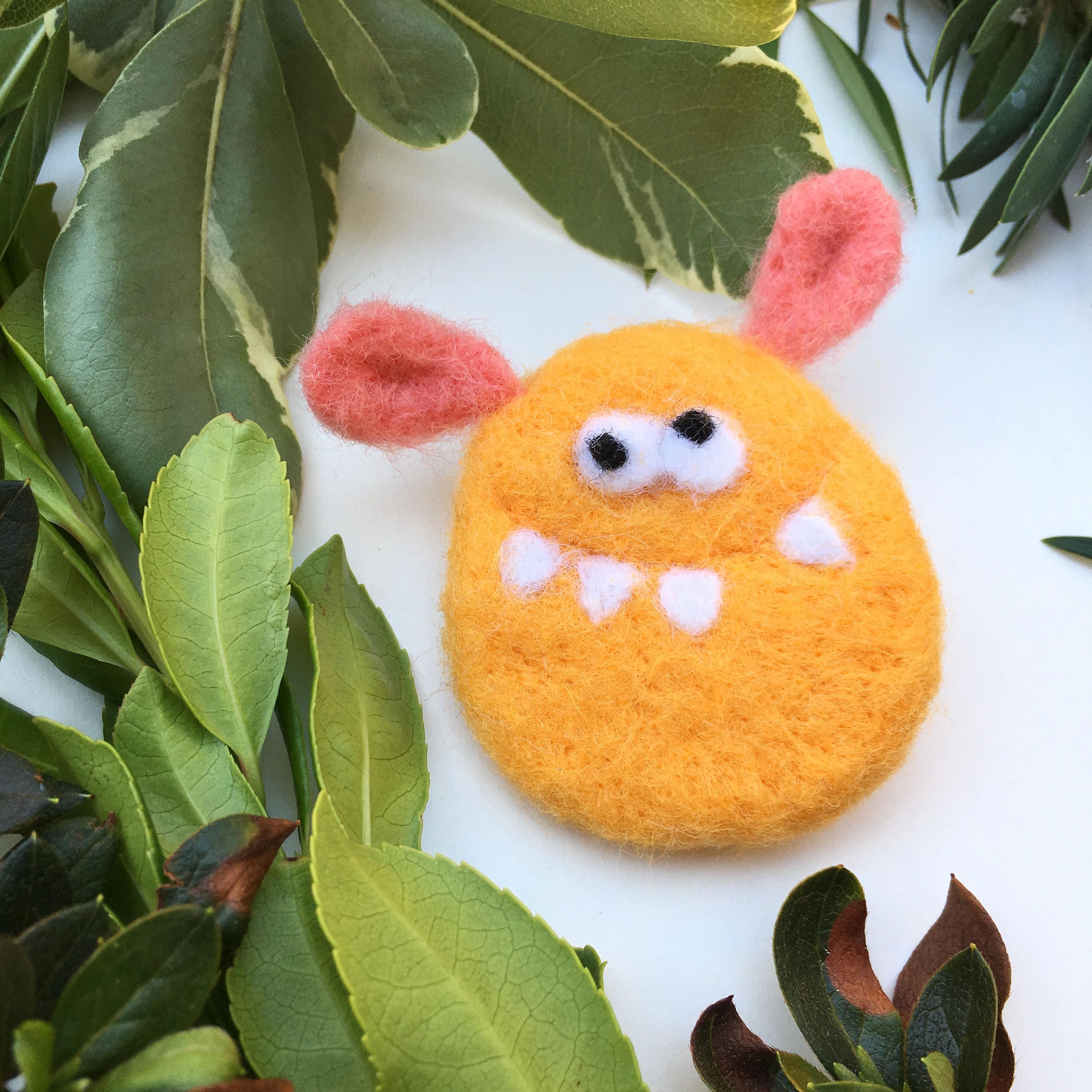 Little Monster, Funny Brooch, Gift, Felted Brooch, Hand Felted Brooch ...