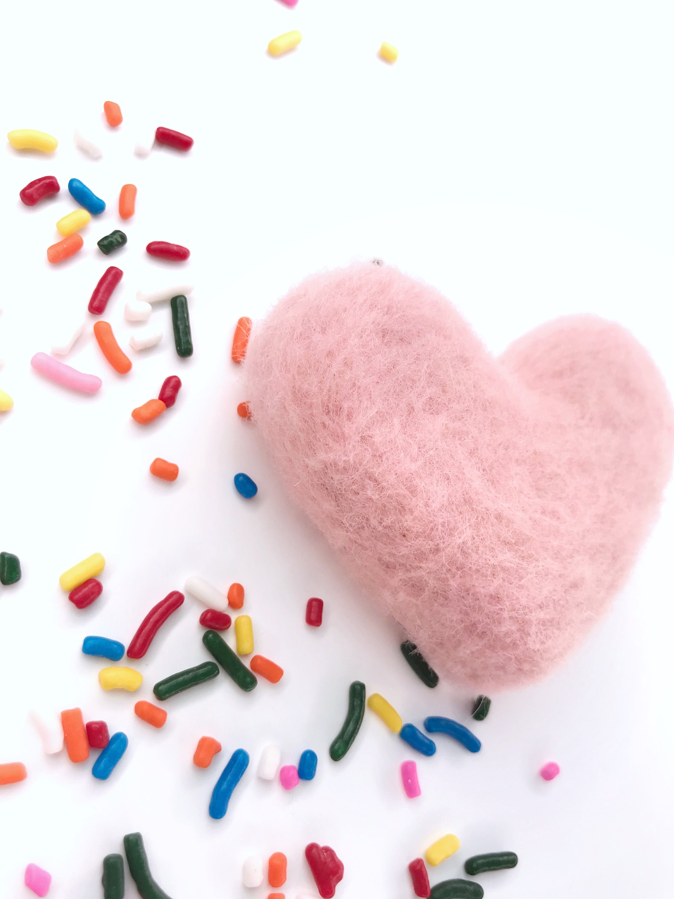 Pink Hearthanging Heart wool Heartsheart Decorationfelt - Etsy