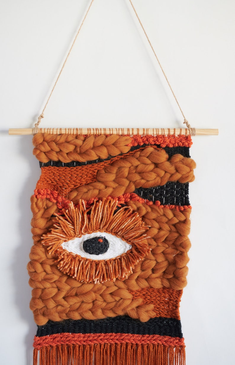 Eye Weaving,weaving,handwoven Weaving,wool Weaving,chunky Weaving,gift ...