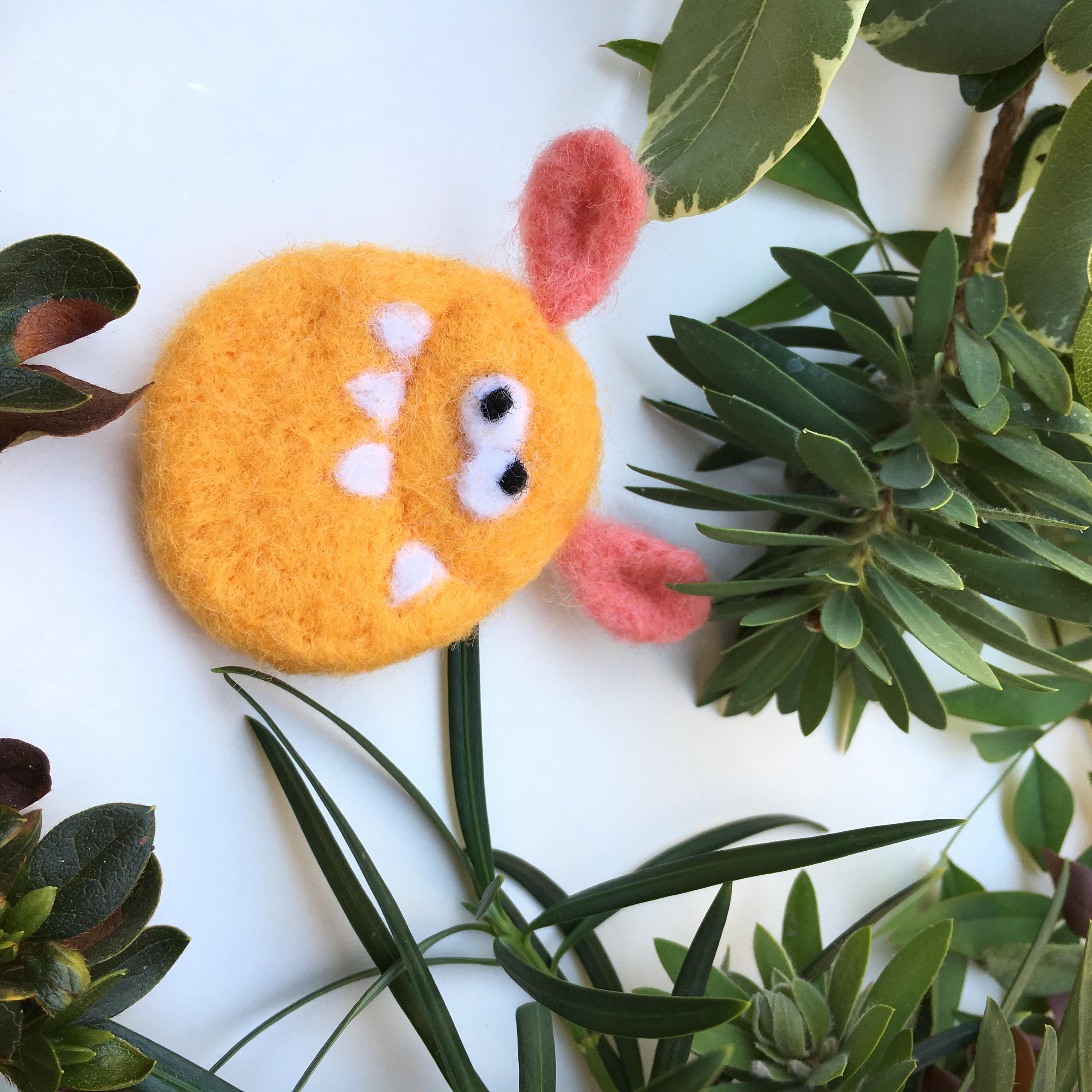 Little Monster, Funny Brooch, Gift, Felted Brooch, Hand Felted Brooch ...