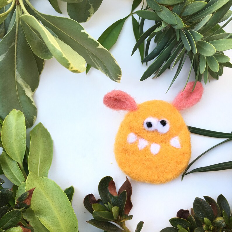 Little Monster, Funny Brooch, Gift, Felted Brooch, Hand Felted Brooch ...