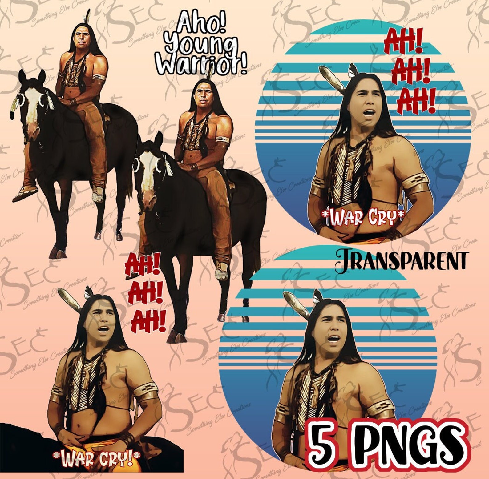 Aho Young Warrior - War Cry - Sublimation -dtf Pngs - Etsy