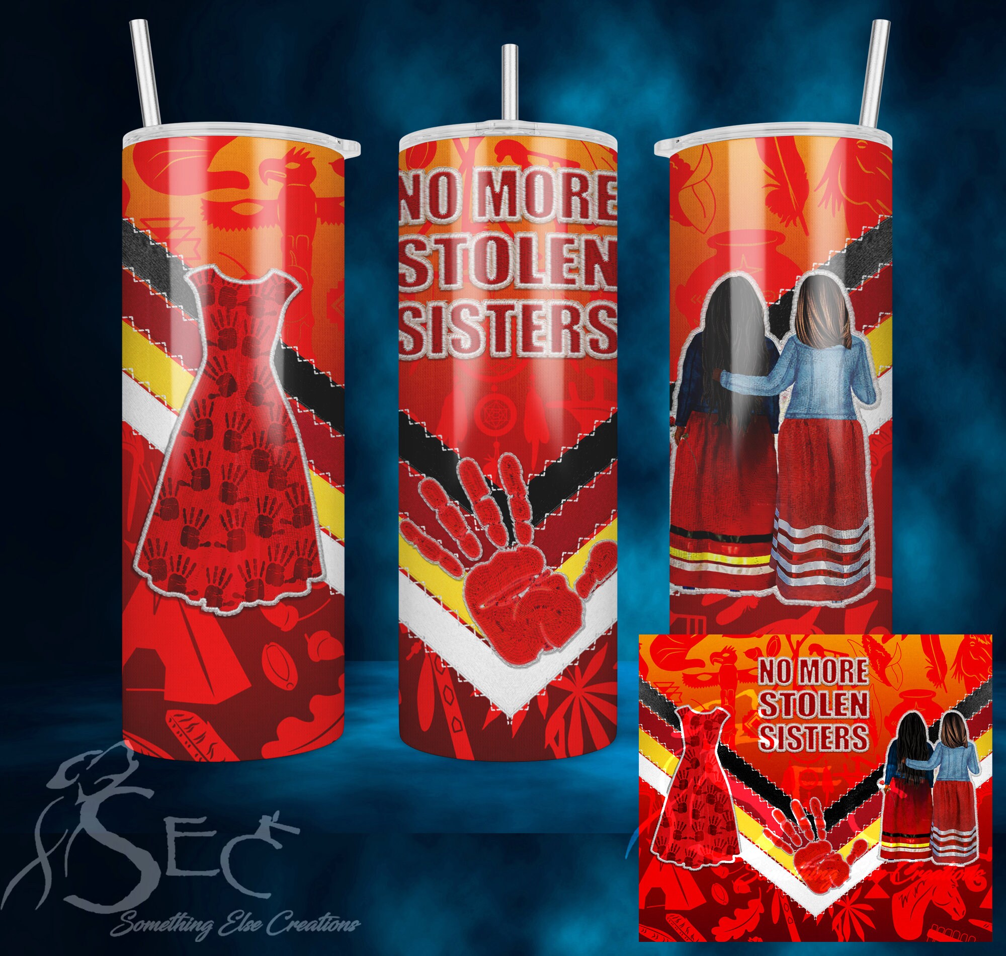 No More Stolen Sisters MMIWG - 20oz Sublimation Tumbler Wrap Design ...