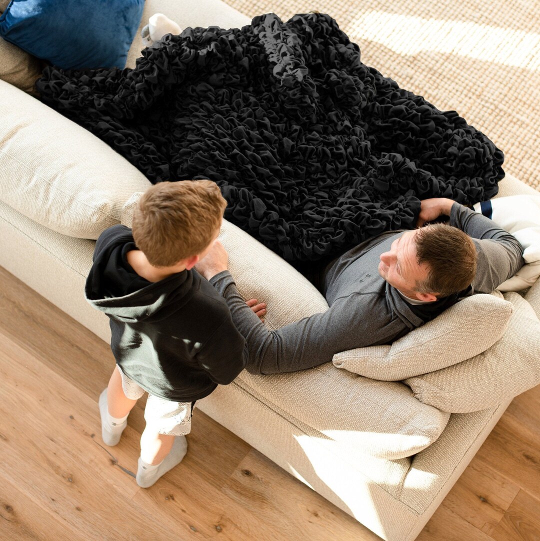 Albrea Handmade Luxury Black Throw - New Contemporary High End Home ...