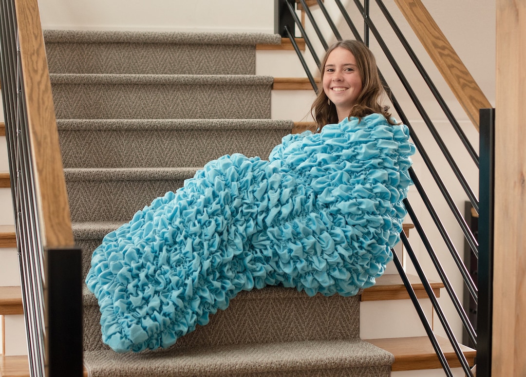 Bright Blue Cocoon Sleep Sack: Sensory Calming Bag for Anxiety - Etsy