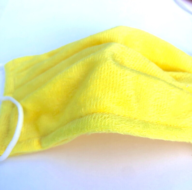 Yellow Face Mask With Filter Pocket and Nose Bridge Wire - Etsy