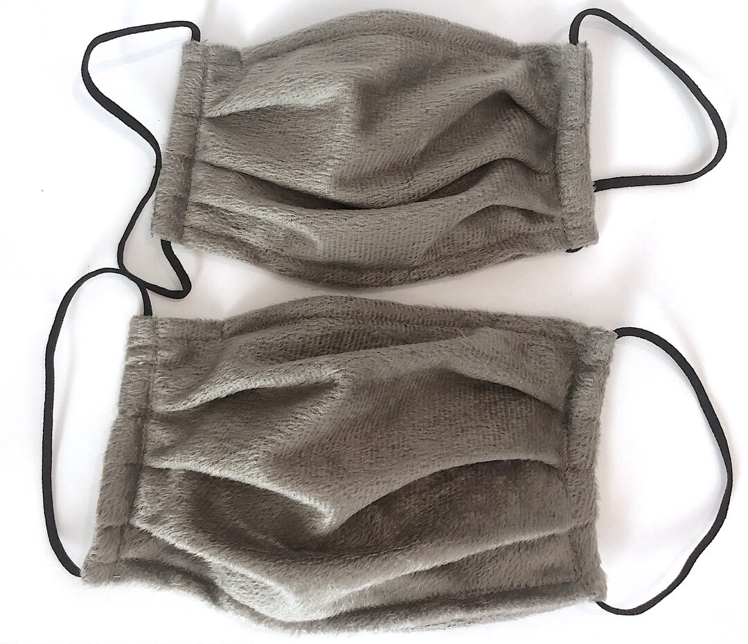 Gray Face Mask Single Layer or Double Layer W Filter Pocket, Nose ...