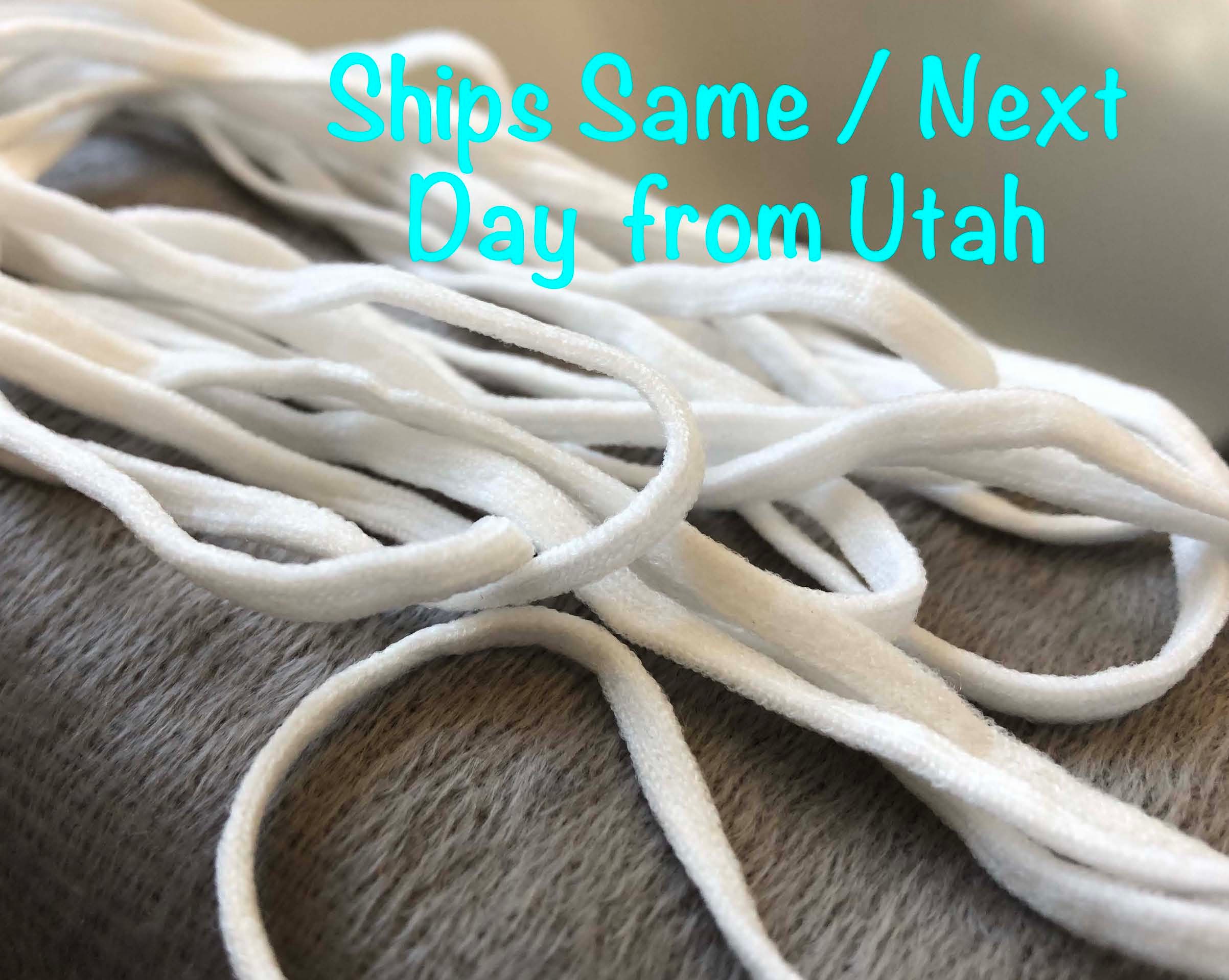 Earloop Elastic for Face Mask 10 Yds of Soft White & Black. - Etsy