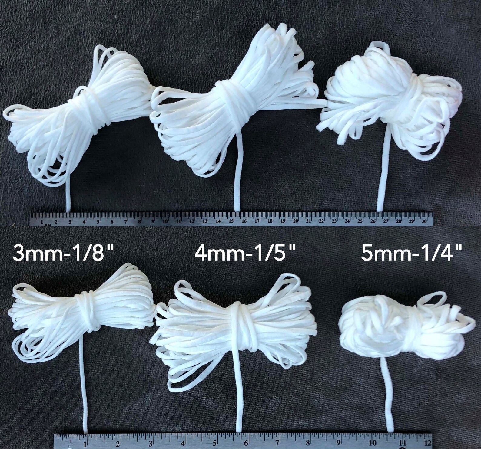 Earloop Elastic for Face Mask 10 Yds of Soft White & Black. | Etsy