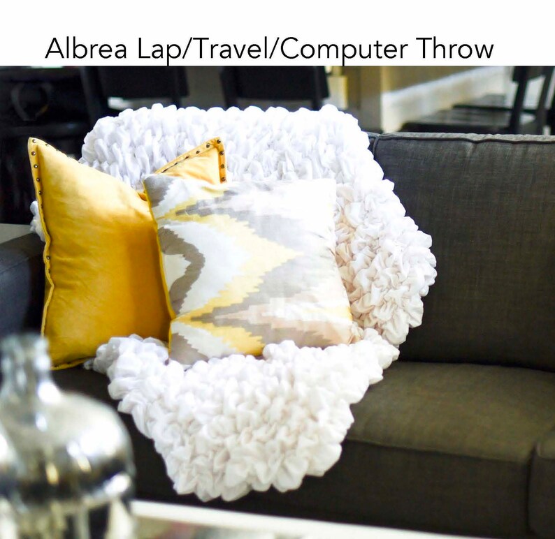 Albrea Handmade Luxury Throw White Unique Designer Home - Etsy