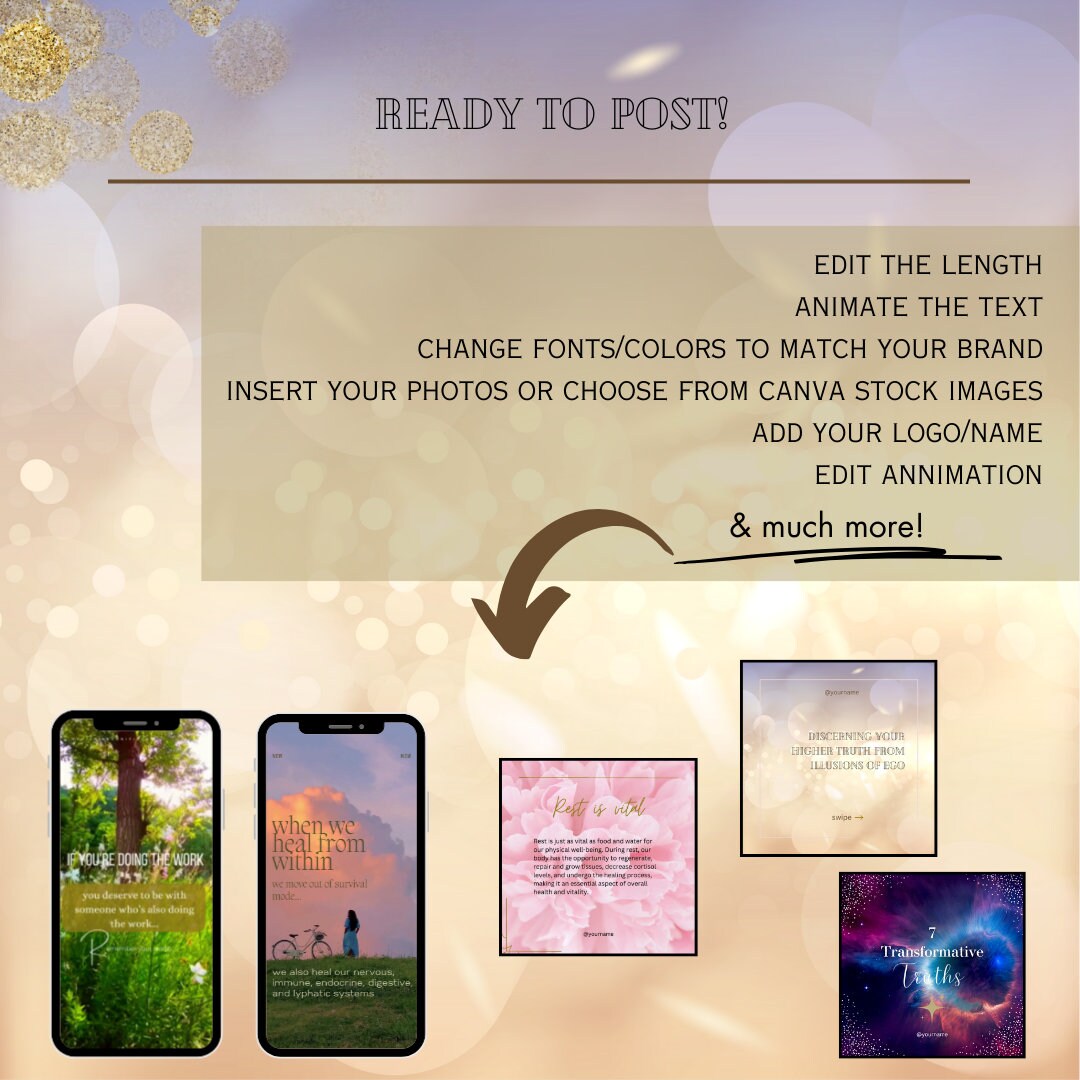 2nd Package of 20 Spiritual Instagram Reels WITH CAPTIONS, Holistic ...