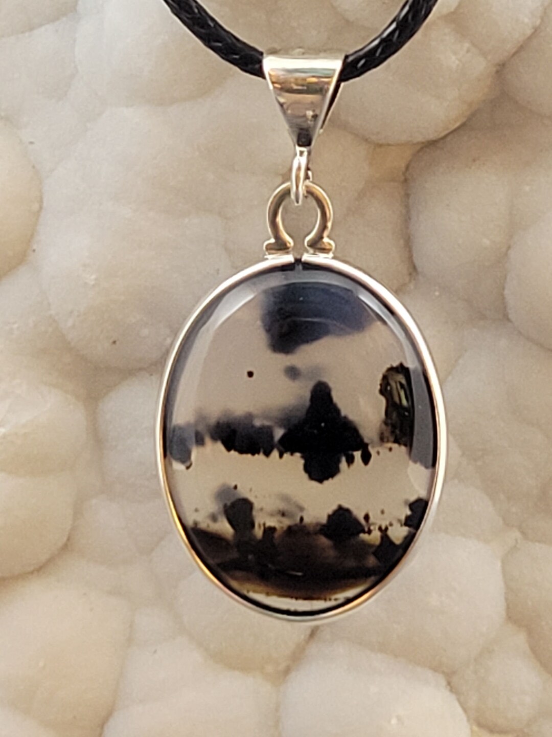 Montana Yellowstone Agate Pendant, Scenic Montana Jewelry, Sterling ...