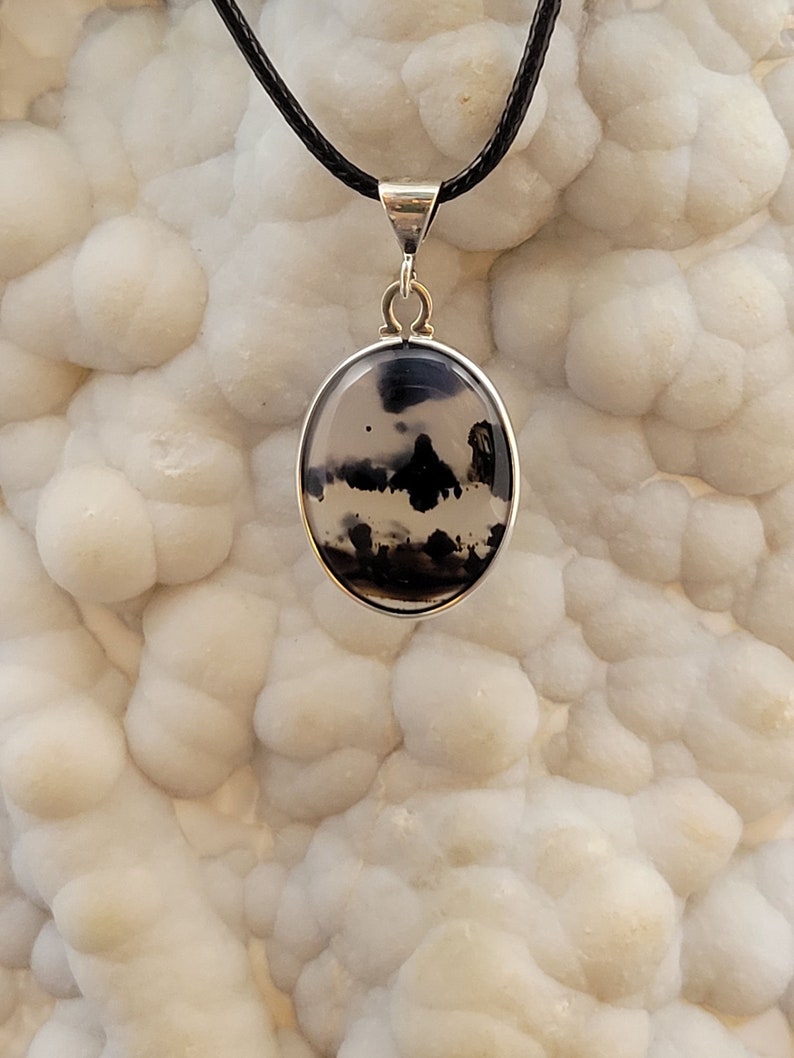 Montana Yellowstone Agate Pendant, Scenic Montana Jewelry, Sterling ...