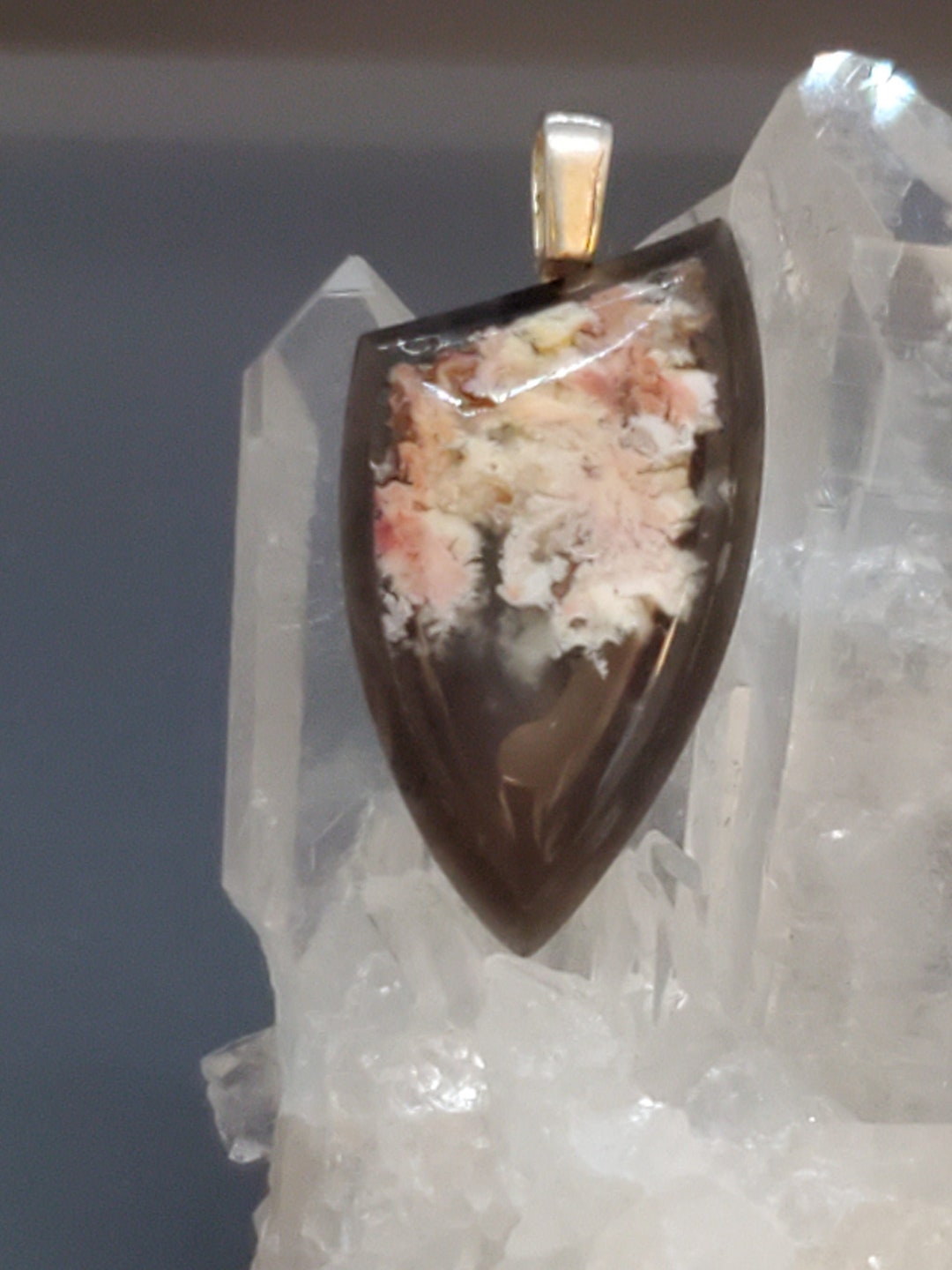 Small Pink Plume Agate Pendant, Feather Ridge Freeform Pendant - Etsy