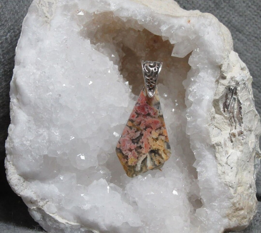 Feather Ridge Plume Agate Pendant Asymmetrical Hand-cut Agate - Etsy