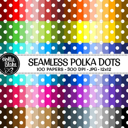 100 Chunky Dots Digital Papers Commercial Use Seamless - Etsy UK