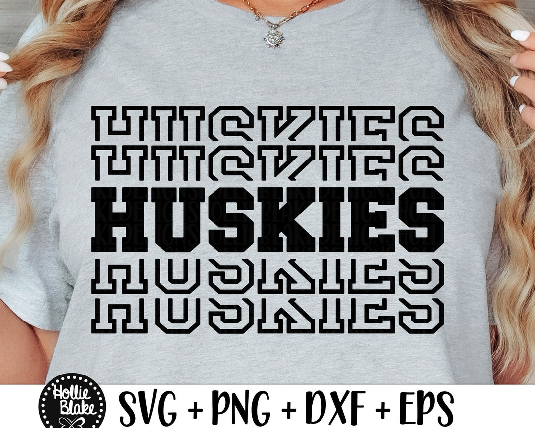 Huskies SVG Stacked Huskies SVG Huskies Football Huskies - Etsy