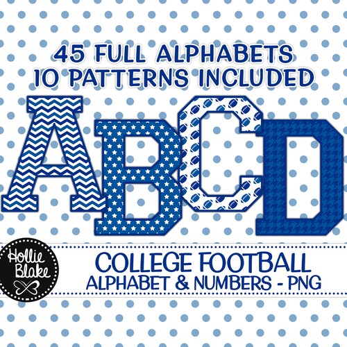 Blue Devils PNG Patchwork Doodle Letters Digital Download | Etsy