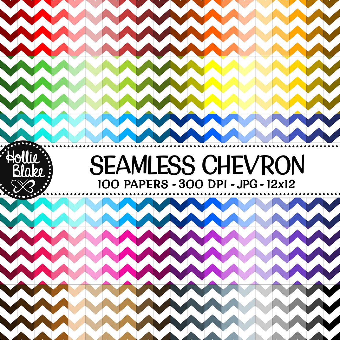 SALE!! 100 Chevron Seamless Digital Papers • Rainbow • Seamless ...