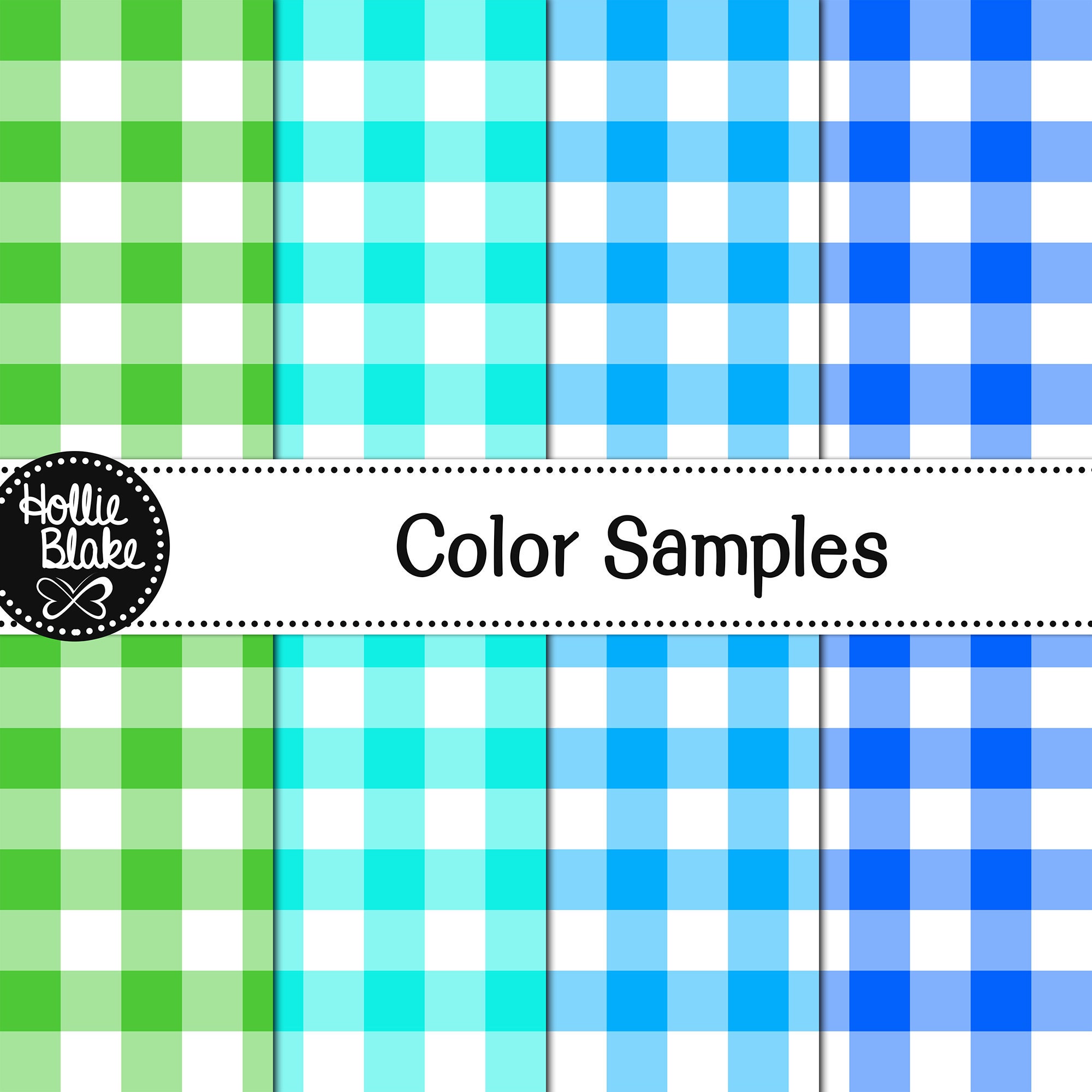 SALE 16 Bright Gingham Seamless Digital Papers Rainbow - Etsy