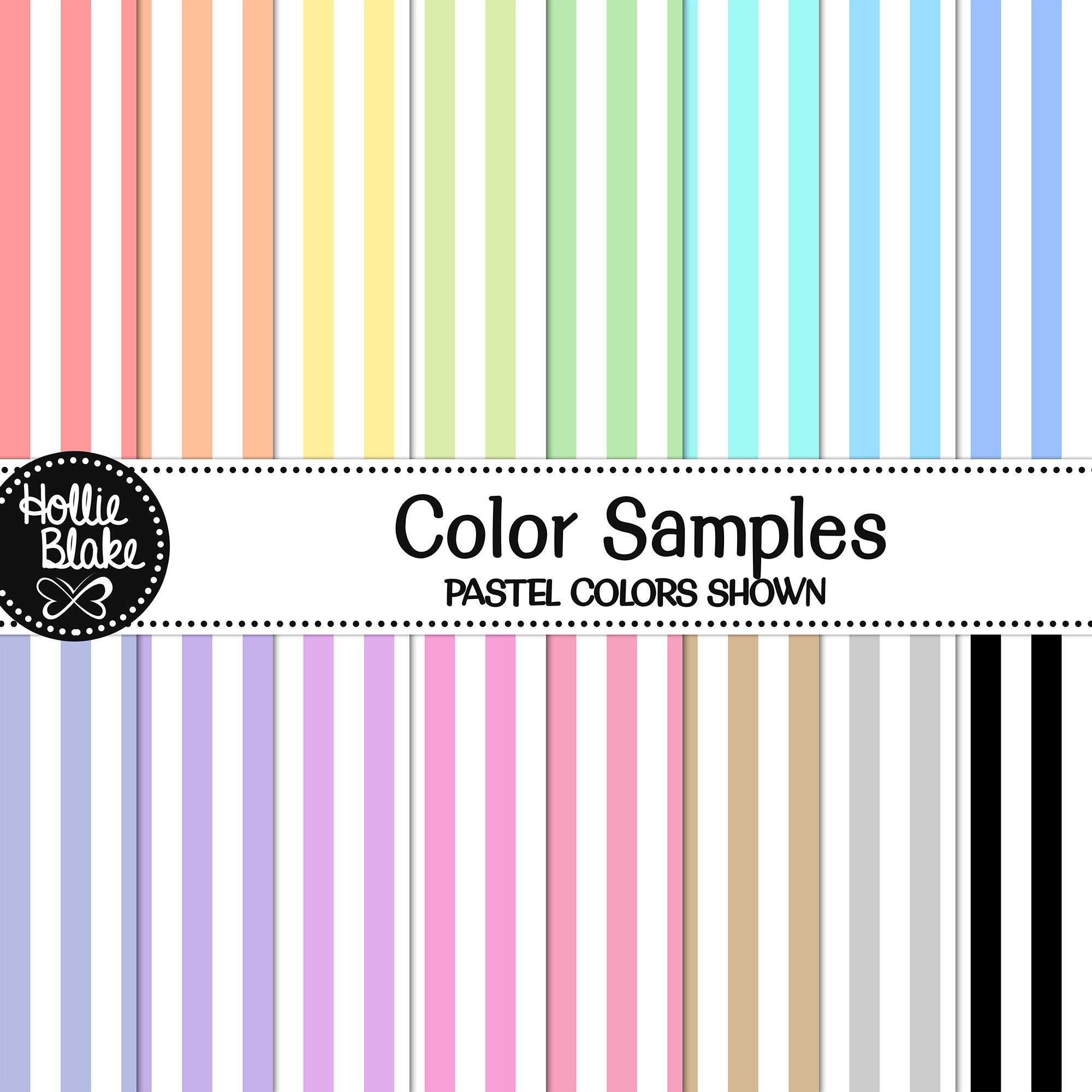 SALE 100 Stripes Seamless Digital Papers Rainbow - Etsy