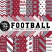 Maroon Red & Burnt Orange Football Seamless Digital Papers, Digital ...