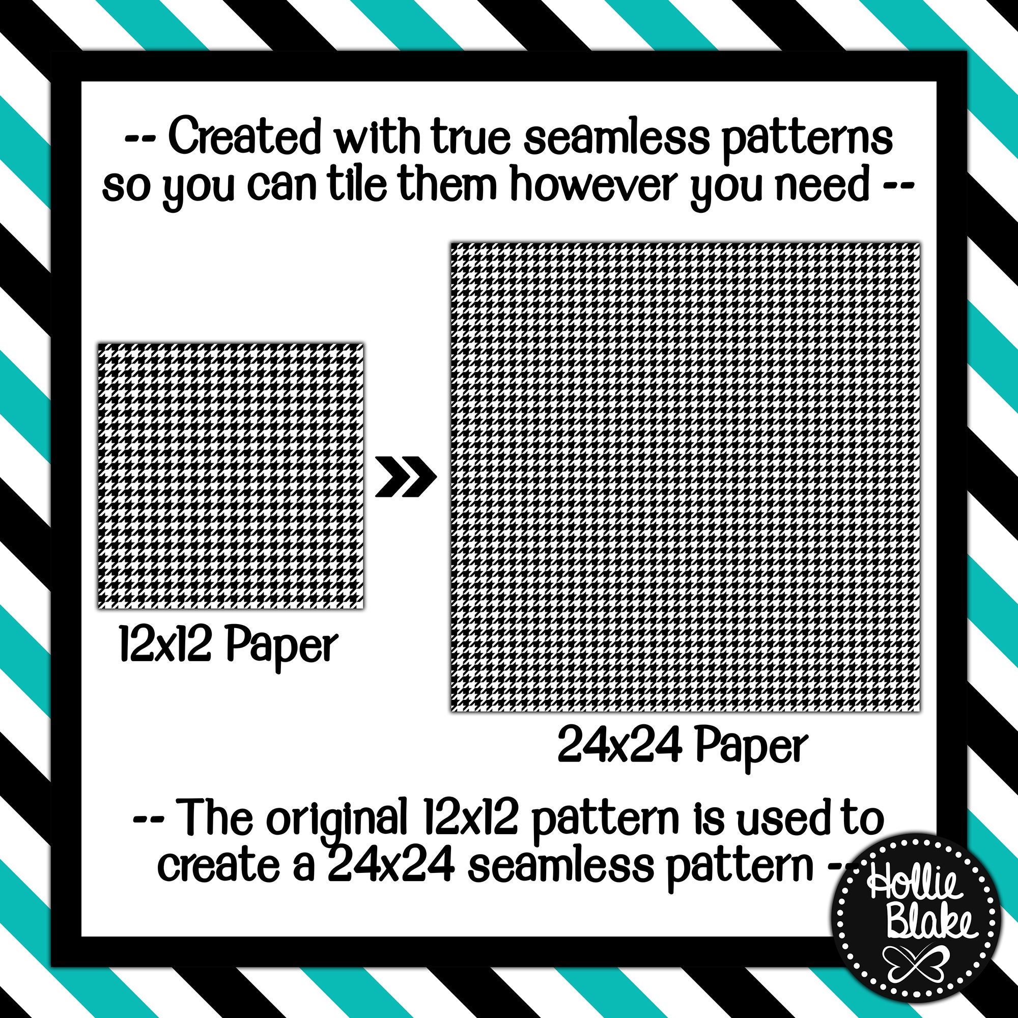 SALE 100 Houndstooth Seamless Digital Papers Rainbow - Etsy