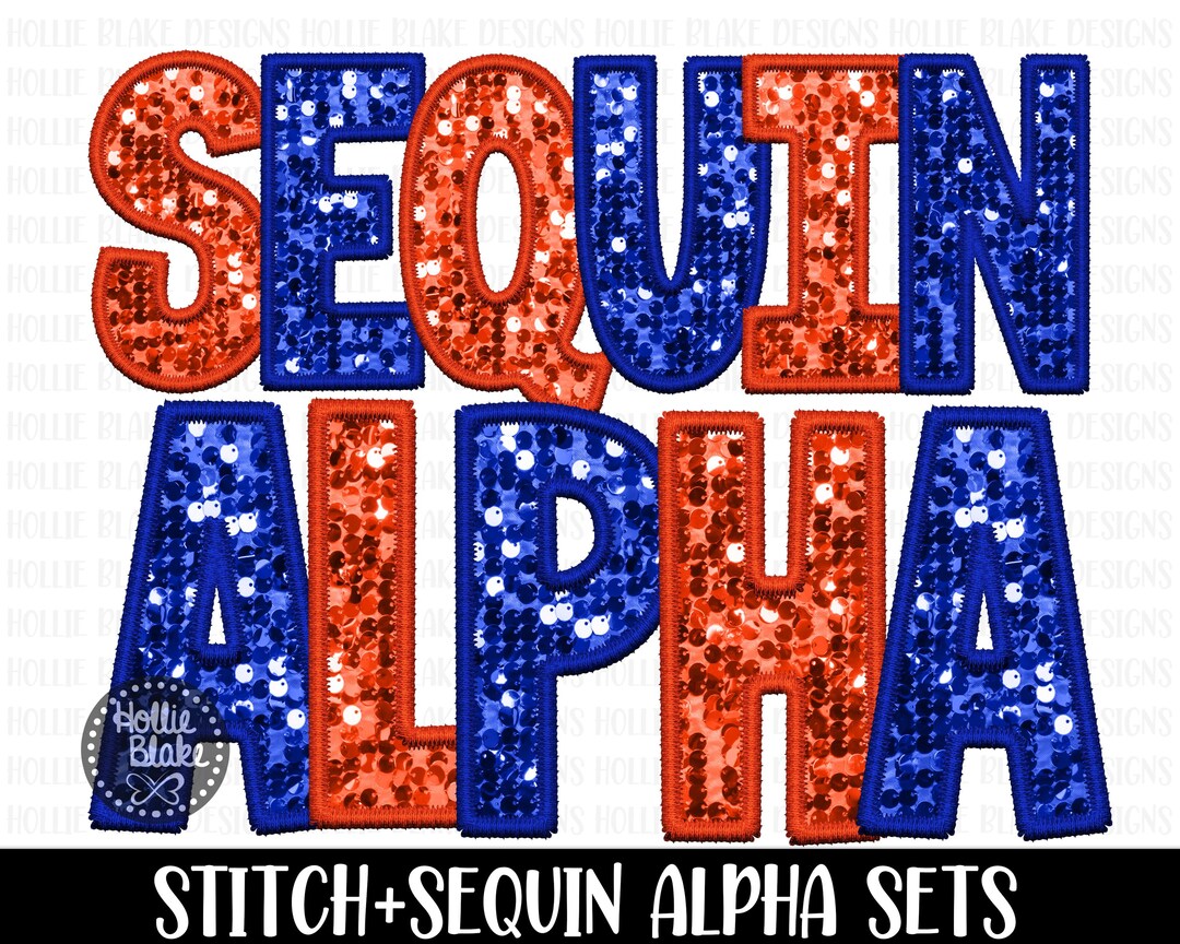 Blue & Orange Sequin Doodle Alphabet PNG Letters, Doodle Letters PNG ...