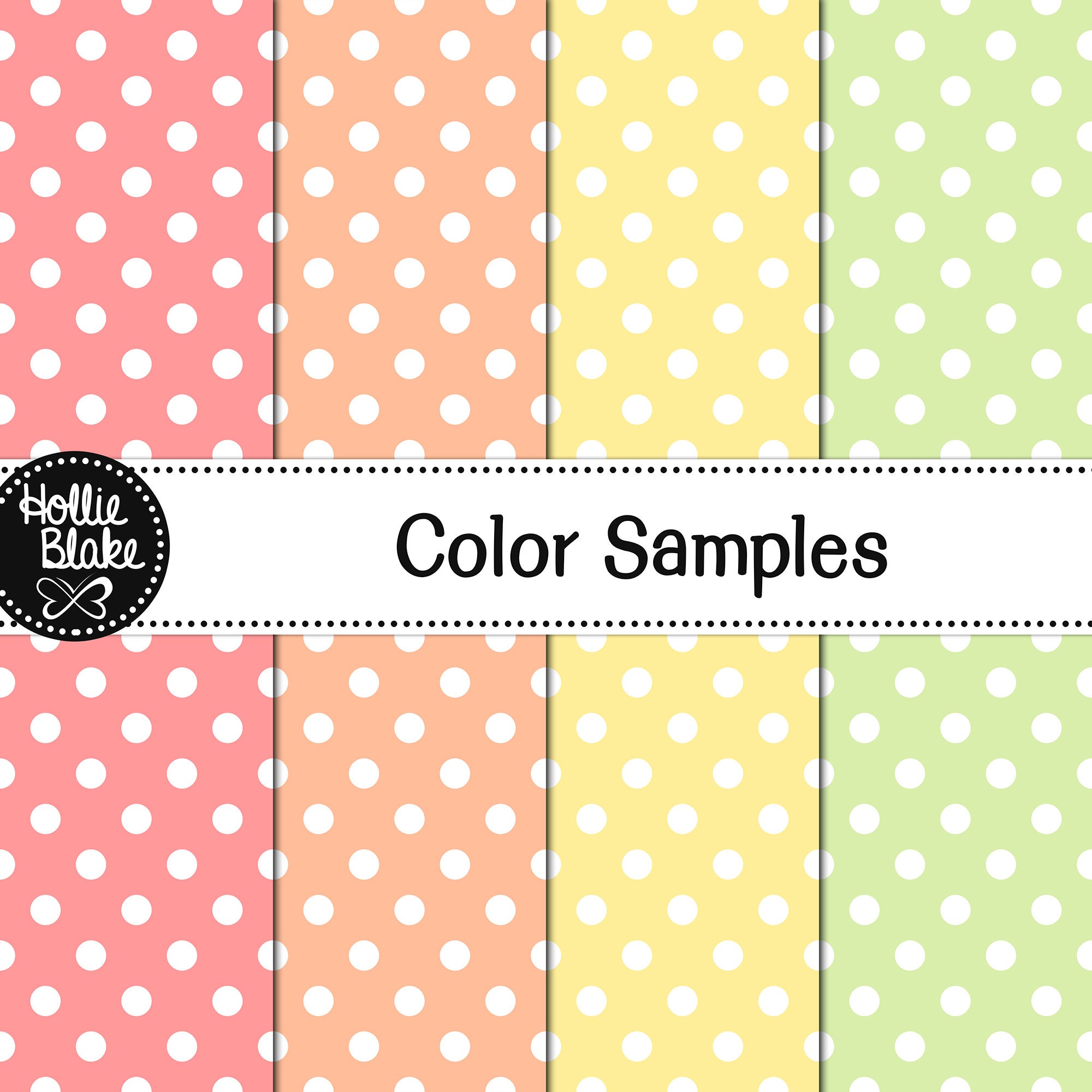 SALE!! 16 Pastel Polka Dots Seamless Digital Papers • Rainbow Digital ...
