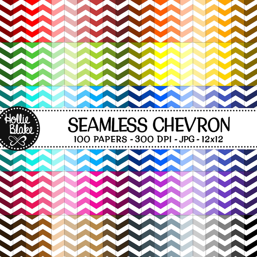 SALE!! 100 Chevron Seamless Digital Papers • Rainbow • Seamless ...