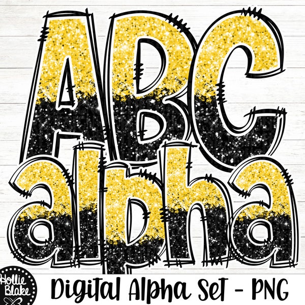 Gold Glitter Letters - Etsy