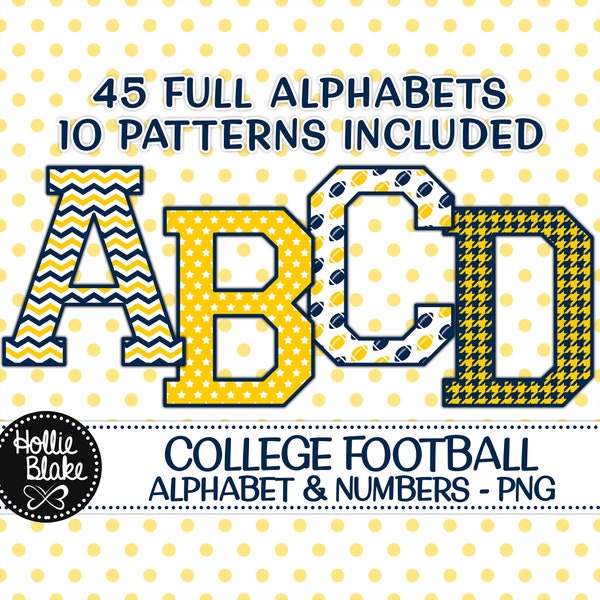 Michigan Football Fonts - Etsy