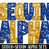 Orange & Blue Glitter Doodle Alphabet PNG Letters, Doodle Letters PNG ...