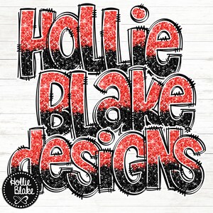 Red & Black Glitter Doodle Alphabet PNG Letters, Doodle Letters PNG ...