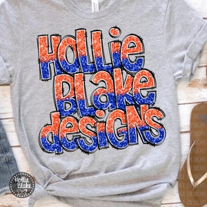 Blue & Orange Glitter Doodle Alphabet PNG Letters, Doodle Letters PNG ...