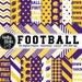 Blue & Orange Football Seamless Digital Papers, Digital Patterns JPG ...
